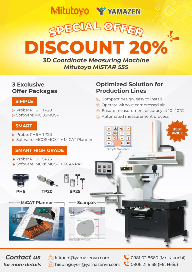 ミツトヨ MiSTAR 555 三次元測定機 特別キャンペーン ― Yamazenにて20％OFF